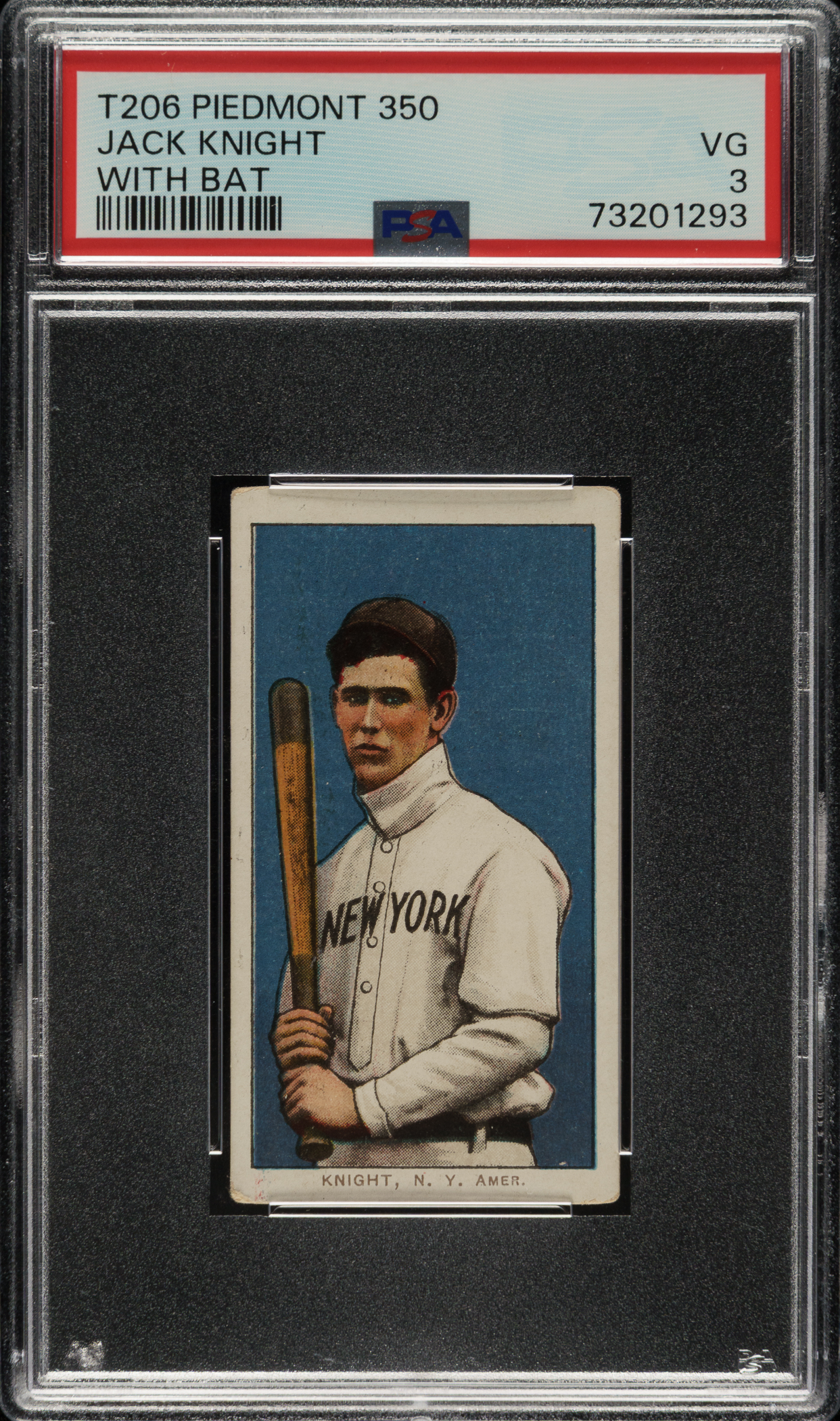 1909-1911 T206 White Border Jack Knight with Bat PSA VG 3 | Barnebys