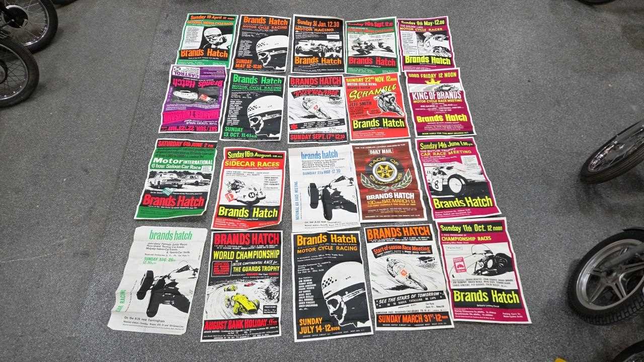 20 ORIGINAL 1960'S BRANDS HATCH ADVERTISING POSTERS | Barnebys