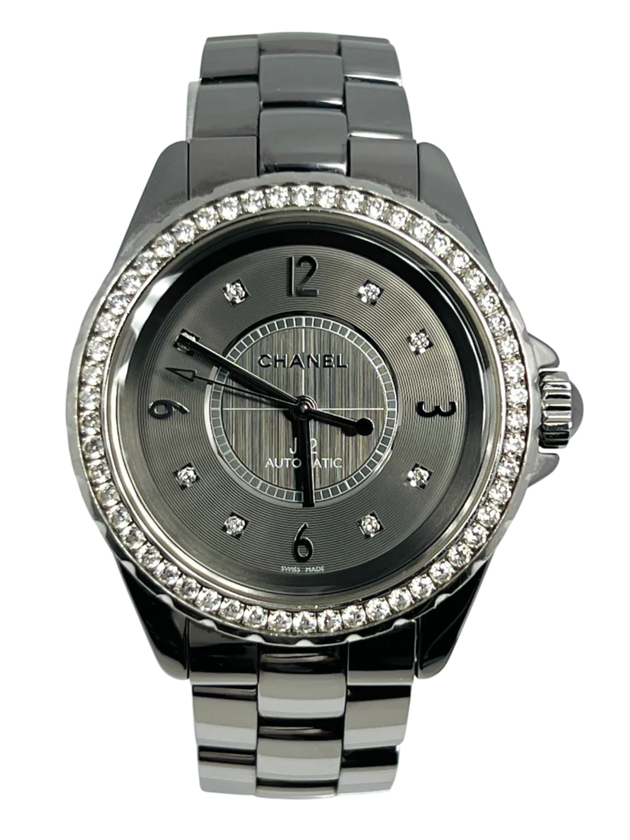 Chanel J12 Chromatic Titanium Ceramic & Diamonds Lady's Watch | Barnebys