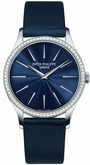 Patek Philippe Calatrava 18K White Gold & Diamonds Lady's Watch | Barnebys