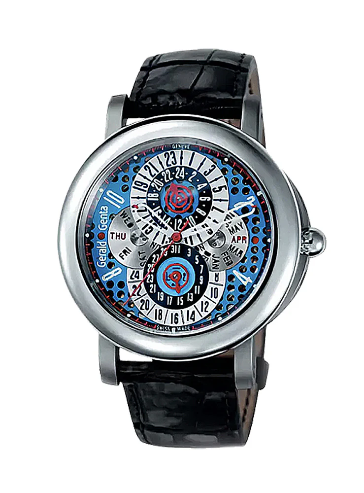 Gerald Genta Arena Perpetual Calendar GMT Platinum & Titanium Men's ...