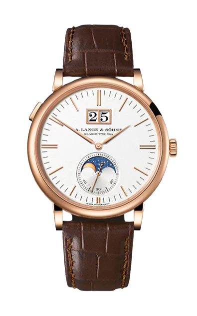 A. Lange & Söhne Saxonia Moon Phase 18K Rose Gold Men’s Watch | Barnebys