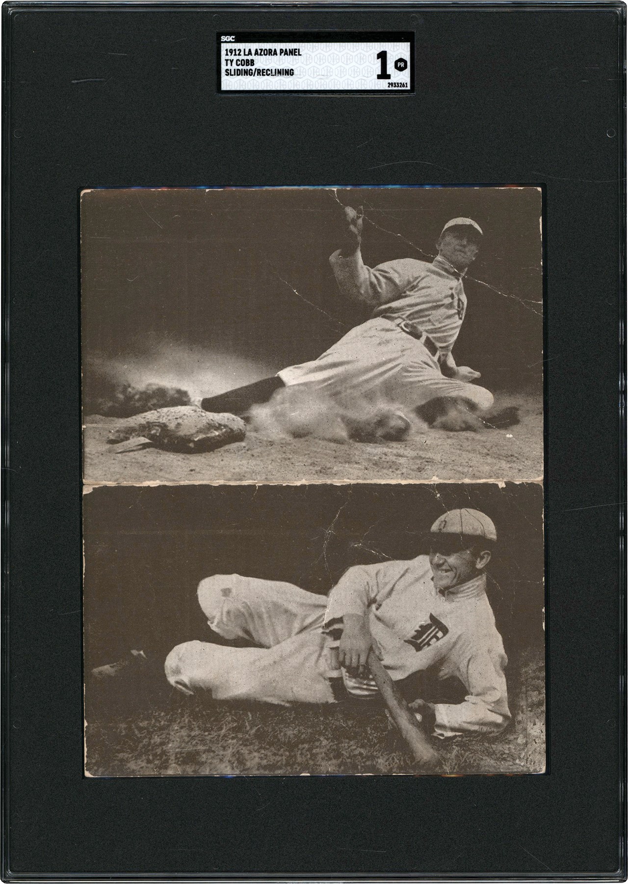 Lot # 25: Extremely Rare 1912 La Azora Cigars Uncut Panel Ty Cobb ...