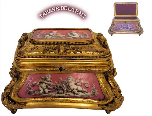 19th C. Pink Sevres Bronze Signed By, Tahan R. De La Paix Jewelry ...