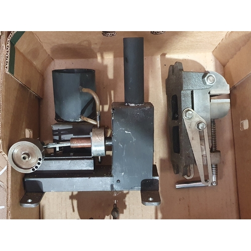 A scale model of a live steam Mill Engine and a small Vice | Barnebys