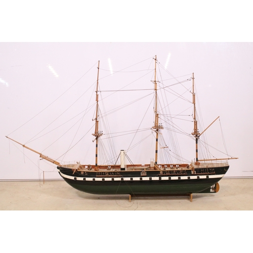 Scale model of the Danish frigate Jylland, raised on stand, ... | Barnebys