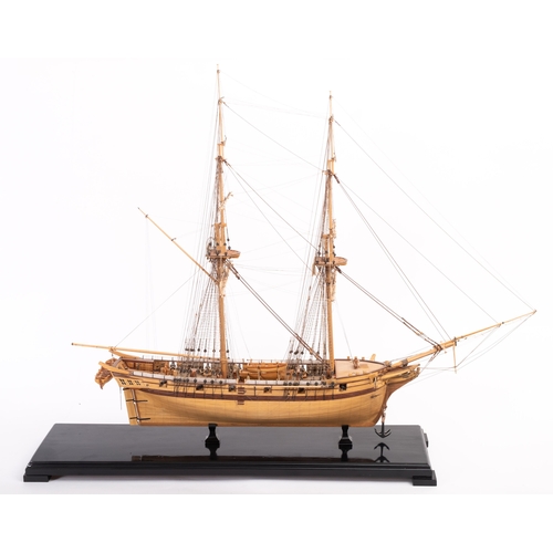 A scale model of an English 12 gun brig. Shown fully rigged ... | Barnebys