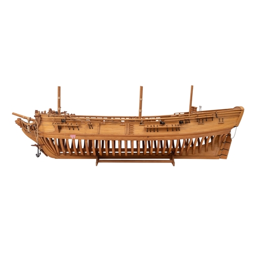 A builder's style model of an 18-gun frigate, with part pla... | Barnebys