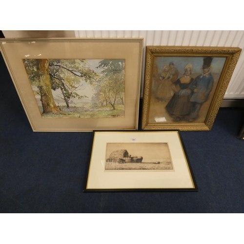 Stanley Anderson Farming scene Signed indistinctly, etching,... | Barnebys