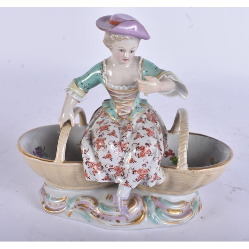 19th century Meissen figure of a girl modelled as a double s... | Barnebys