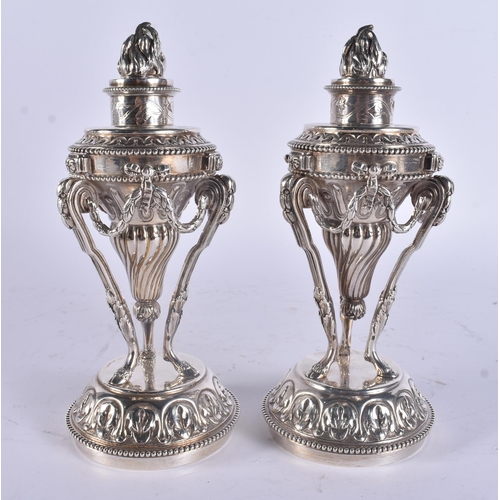 Rare pair of 19th century French silver cassolettes. Highly ... | Barnebys