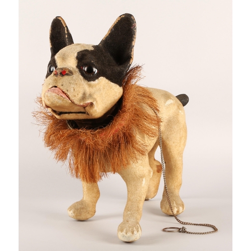 19th century French papier mache bulldog growler, 45cm long,... | Barnebys