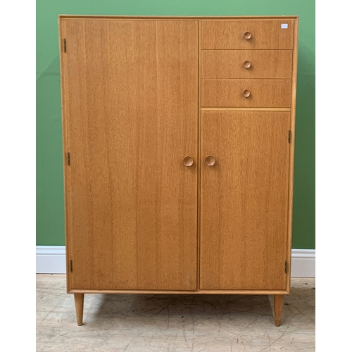 A mid century light oak Meredew wardrobe, with hanging rail,... | Barnebys