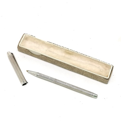 1998 silver cased ball point pen by William Manton - 12cm lo... | Barnebys