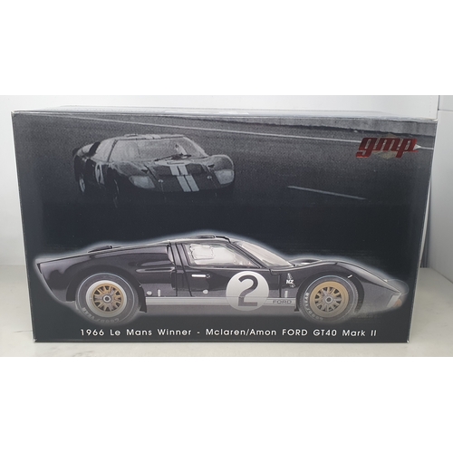 A boxed GMP Models 1:12 scale McLaren/Amon Ford GT40 Mk.II, ... | Barnebys
