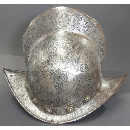 16th century style Morion helmet, this example is formed in ... | Barnebys