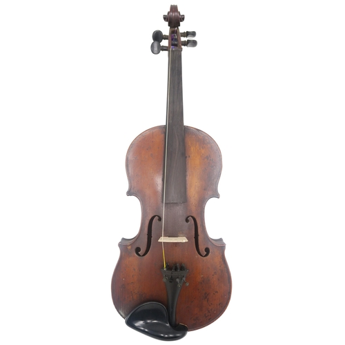 A 19th Century two piece back violin with an internal paper ... | Barnebys