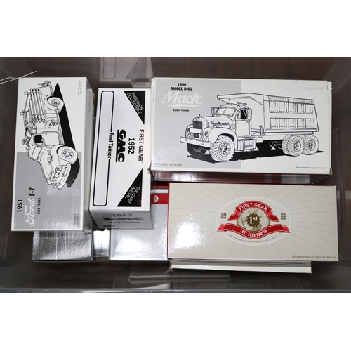 10 First Gear American Trucks. Mack R-Model with Lowboy Trai... | Barnebys