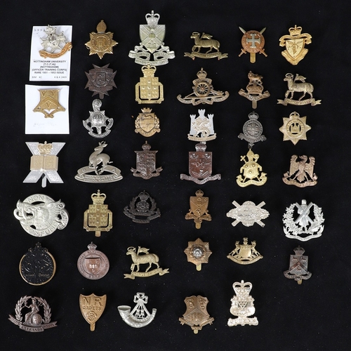 A COLLECTION OF MILITARY CAP BADGES FOR OFFICER TRAINING COR... | Barnebys