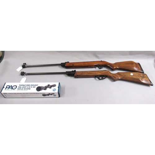 Webley Hawk Mark III .22 air rifle, together with a Spanish ... | Barnebys
