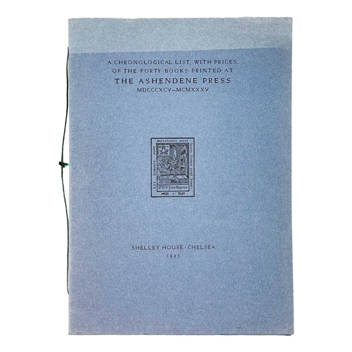 (The Ashendene Press) A Chronological List, with Prices, of ... | Barnebys