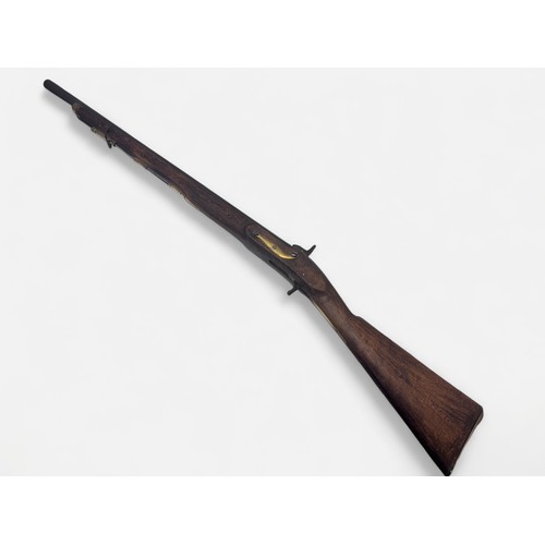 19th Century percussion cap rifle, converted from flintlock,... | Barnebys