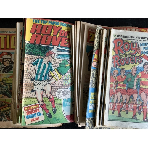 Roy Of The Rovers + Tiger Football Magazines: Box from the 7... | Barnebys