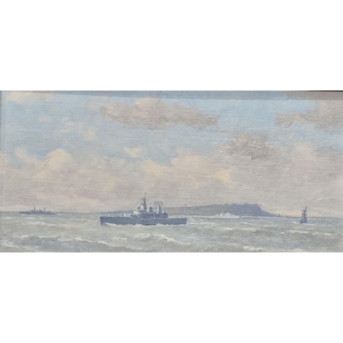 JOHN WEBSTER. Warships in Weymouth Bay, signed, oil on canva... | Barnebys