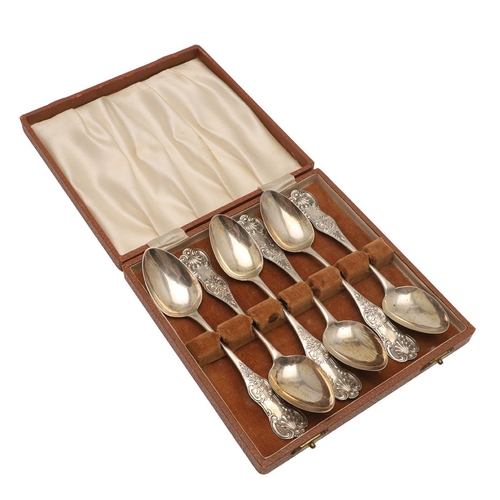 A CASED SET OF SIX VICTORIAN SCOTTISH SILVER QUEENS PATTERN ... | Barnebys