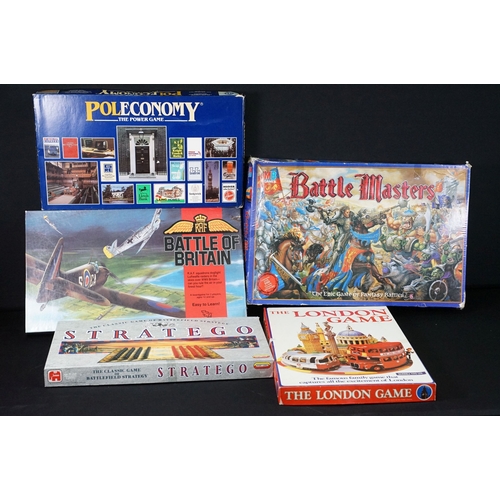 Five boxed board games to include Battle Of Britain, MB Game... | Barnebys