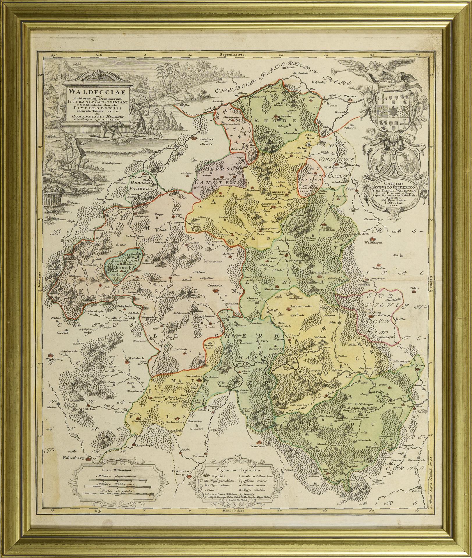 Map of the Principality of Waldeck | Barnebys
