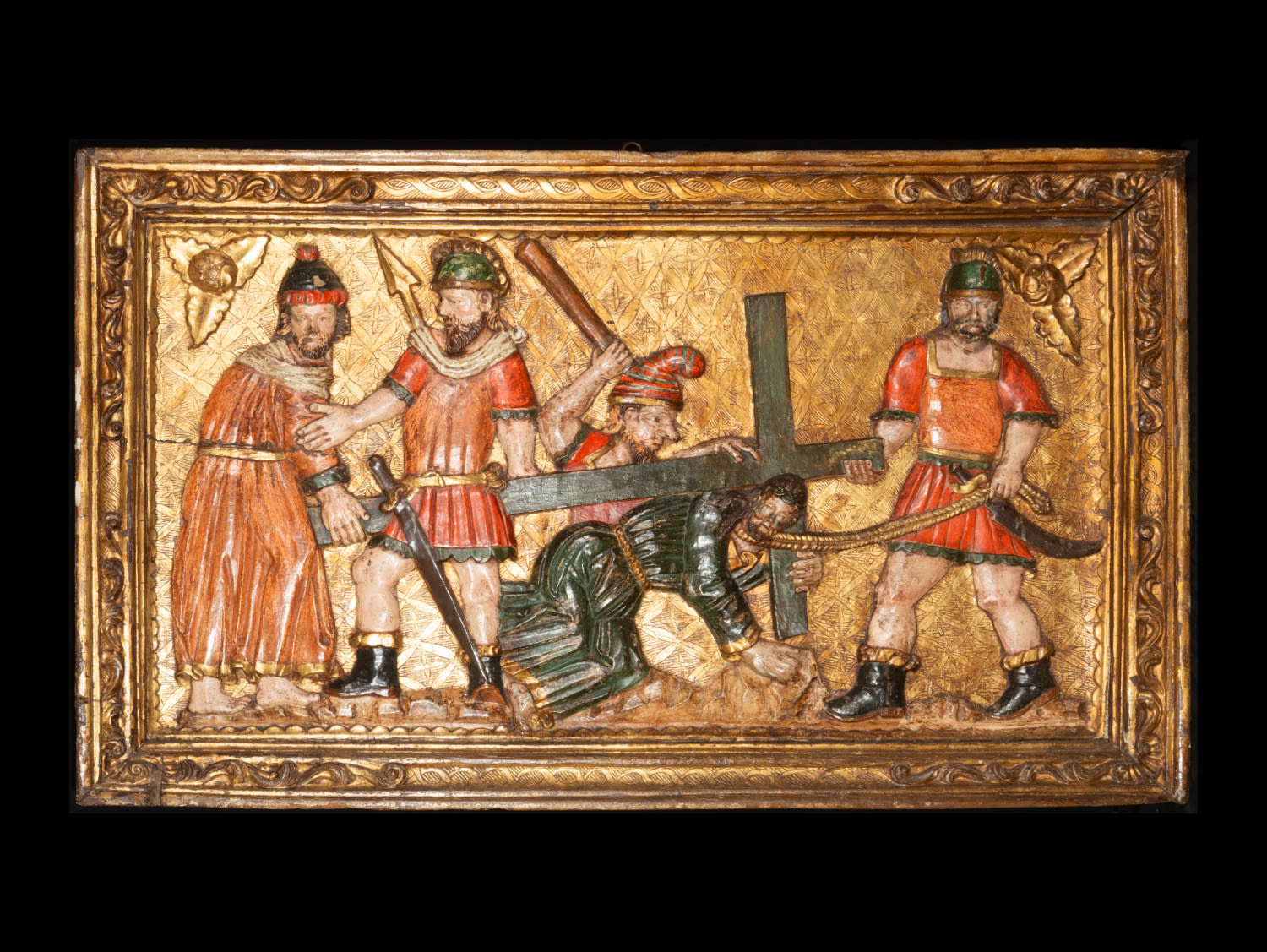 Gothic relief from the late 15th century representing Christ on the ...