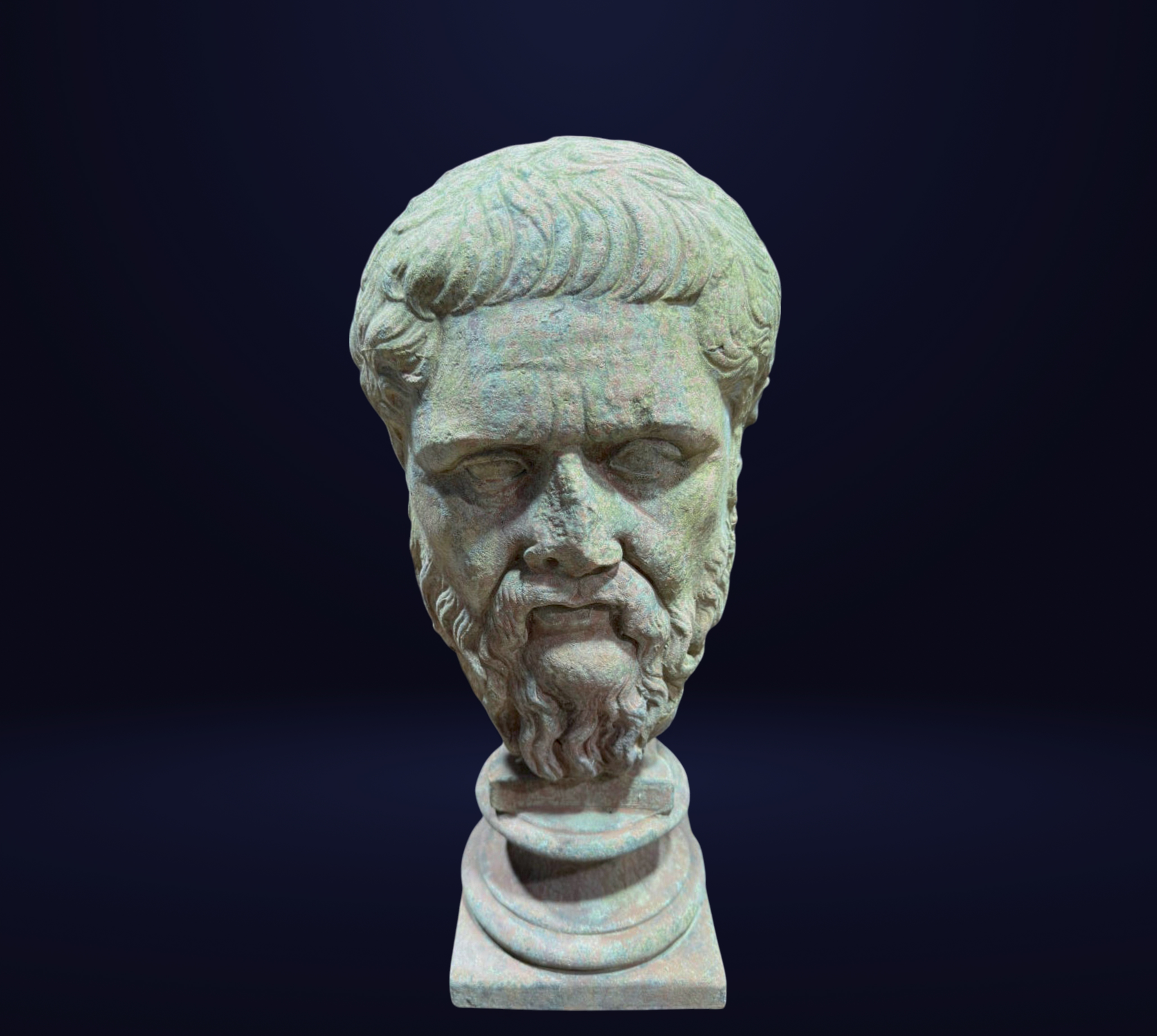 Head of Plato, based on models from the Glyptothek in Munich, Italy ...