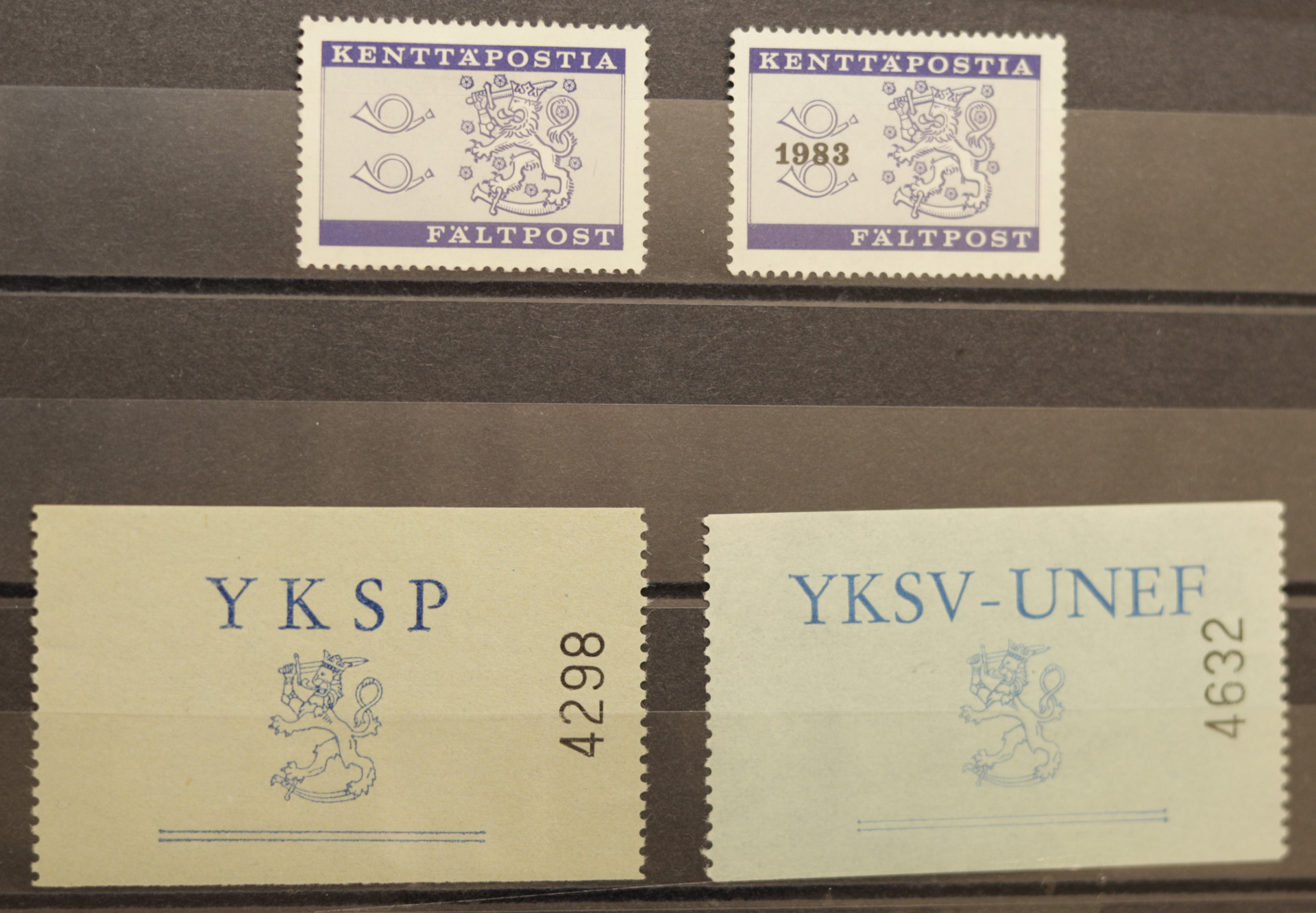 1963 and 1983 field post stamps */** and UN air parcel stamps 1964 ...