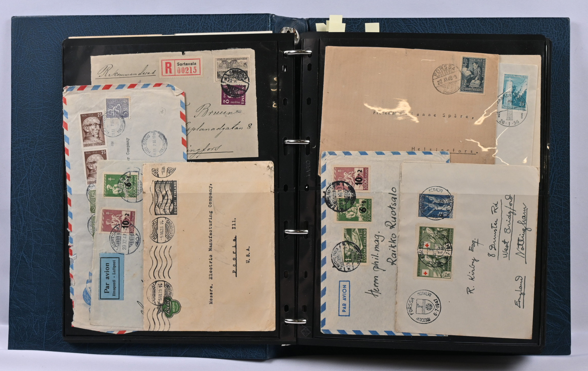From 1920s to 1950s selection of postal items in album, ca. 230 pieces ...