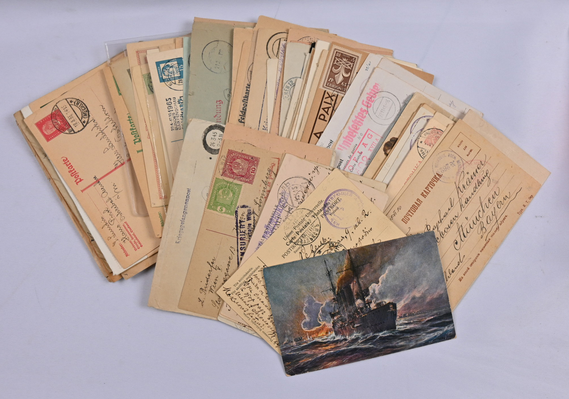 Ca. 100 postal items including eg. plenty of WW1, prisoner of war ...