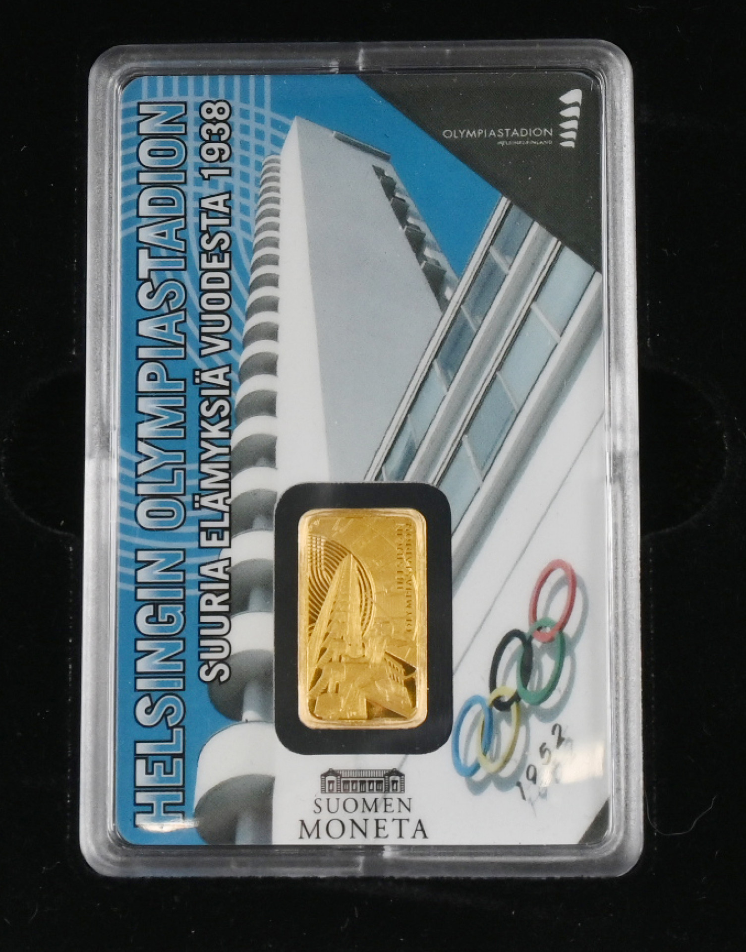 Moneta's Helsinki Olympic Stadium gold bar (2,5g). Maximum of 200 ...