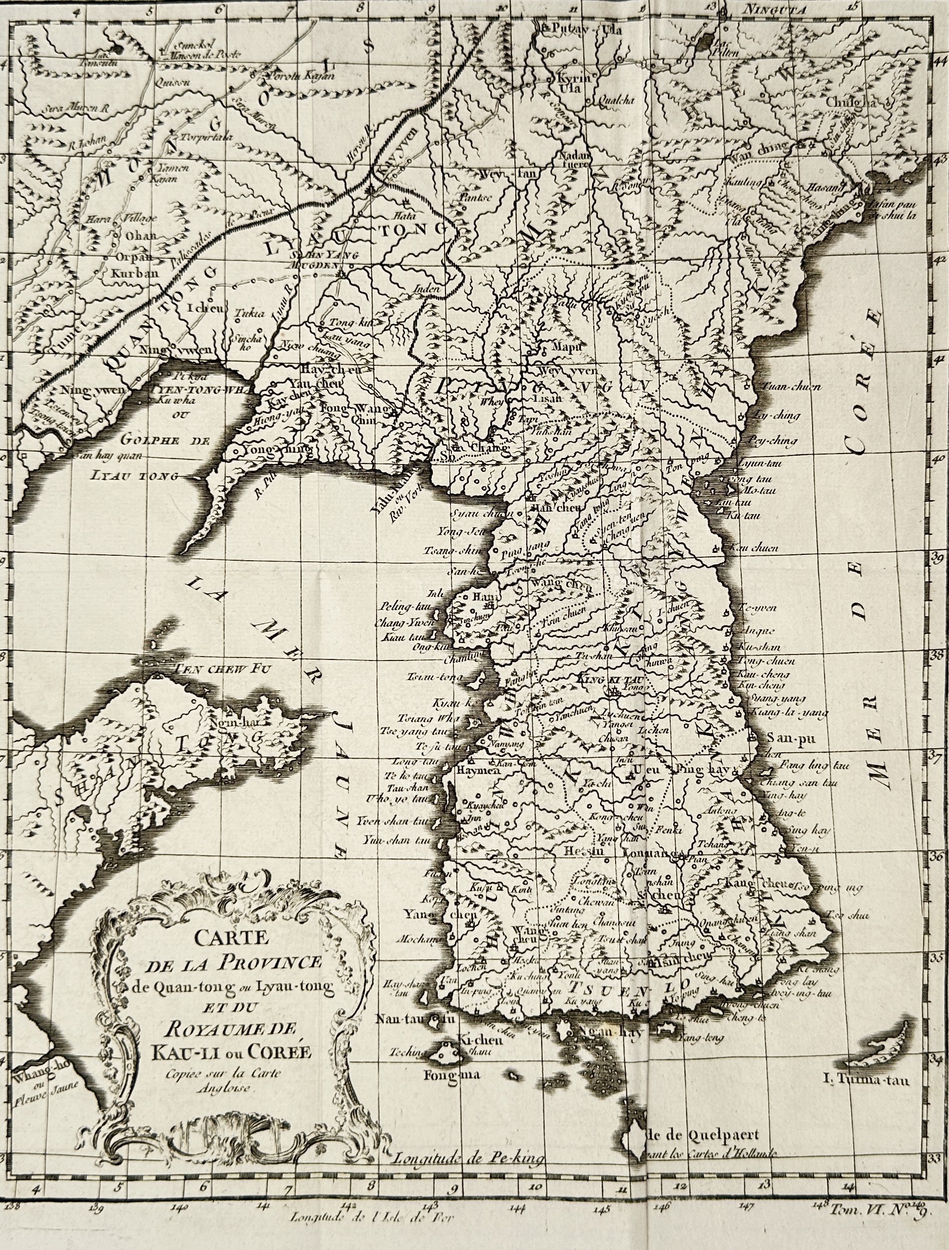 Antoine François Prévost (1697–1763) – Map of the Kingdom of Korea ...