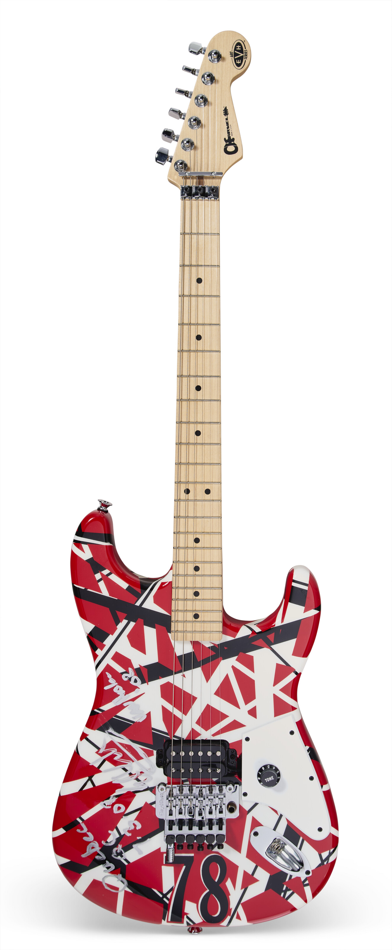 EDDIE VAN HALEN: A SIGNED AND STAGE-PLAYED CHARVEL EVH ART SERIES ...
