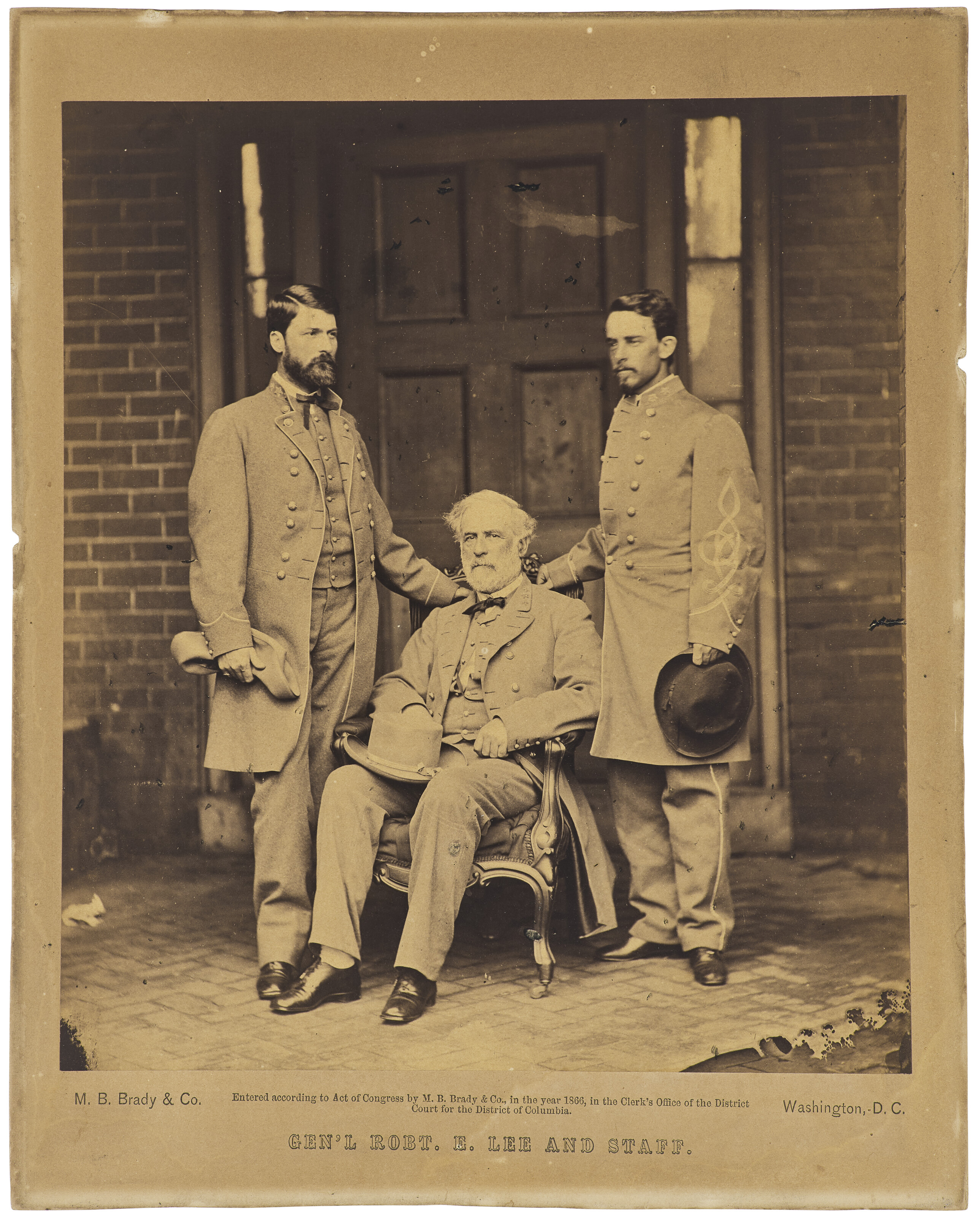 MATHEW B. BRADY (1823-1896) General Robert E. Lee and Staff, 1865 ...