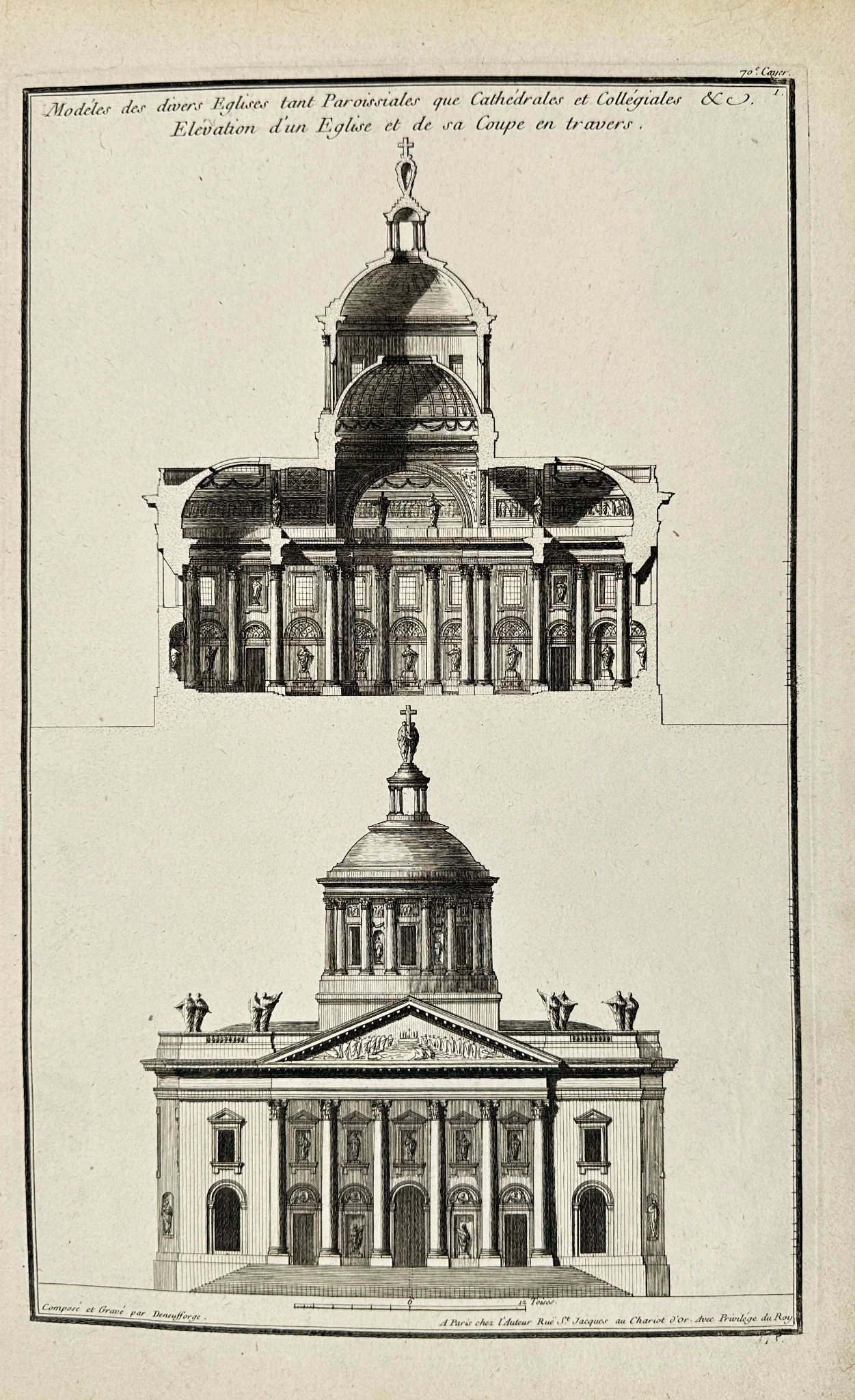 Antique Architectural Print - Jean-Francois de Neufforge - Models ...