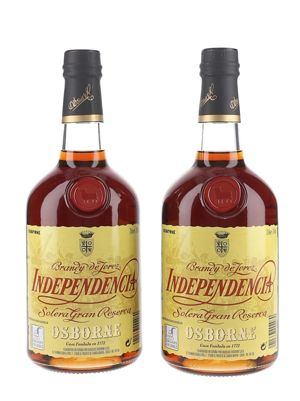 Osborne Independencia Brandy Solera Gran Reserva 2 x 70cl / 36% | Barnebys