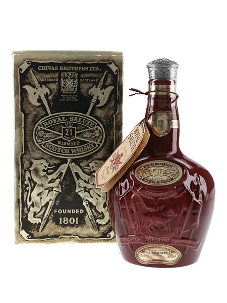 Royal Salute 21 Year Old Bottled 1980s - Red Wade Ceramic Decanter 75cl ...