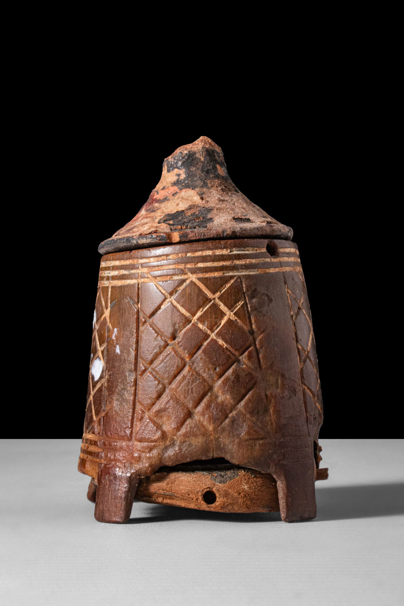 EGYPTIAN WOOD PYXIS | Barnebys