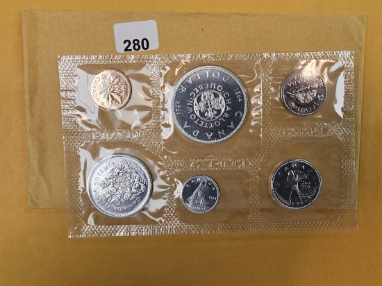 1964 GEM Prooflike Canada Silver Uncirculated coin set | Barnebys