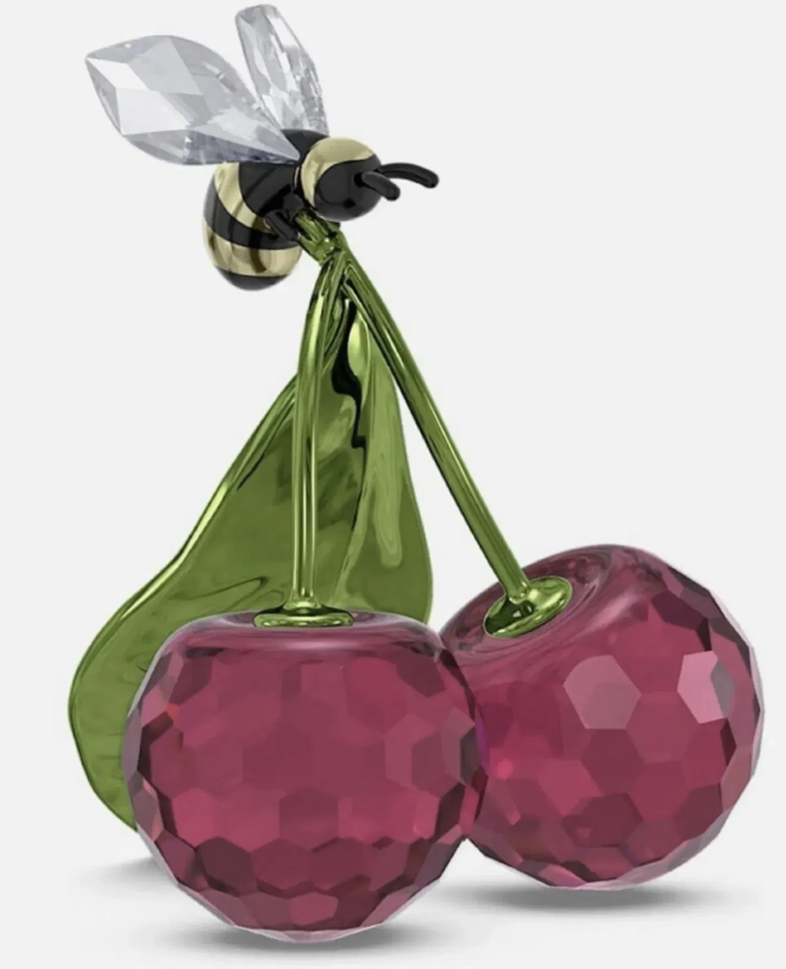 Swarovski Signed CRYSTAL CHERRY IDYLLIA BEE AND CHERRY WITH BOX NEW ...