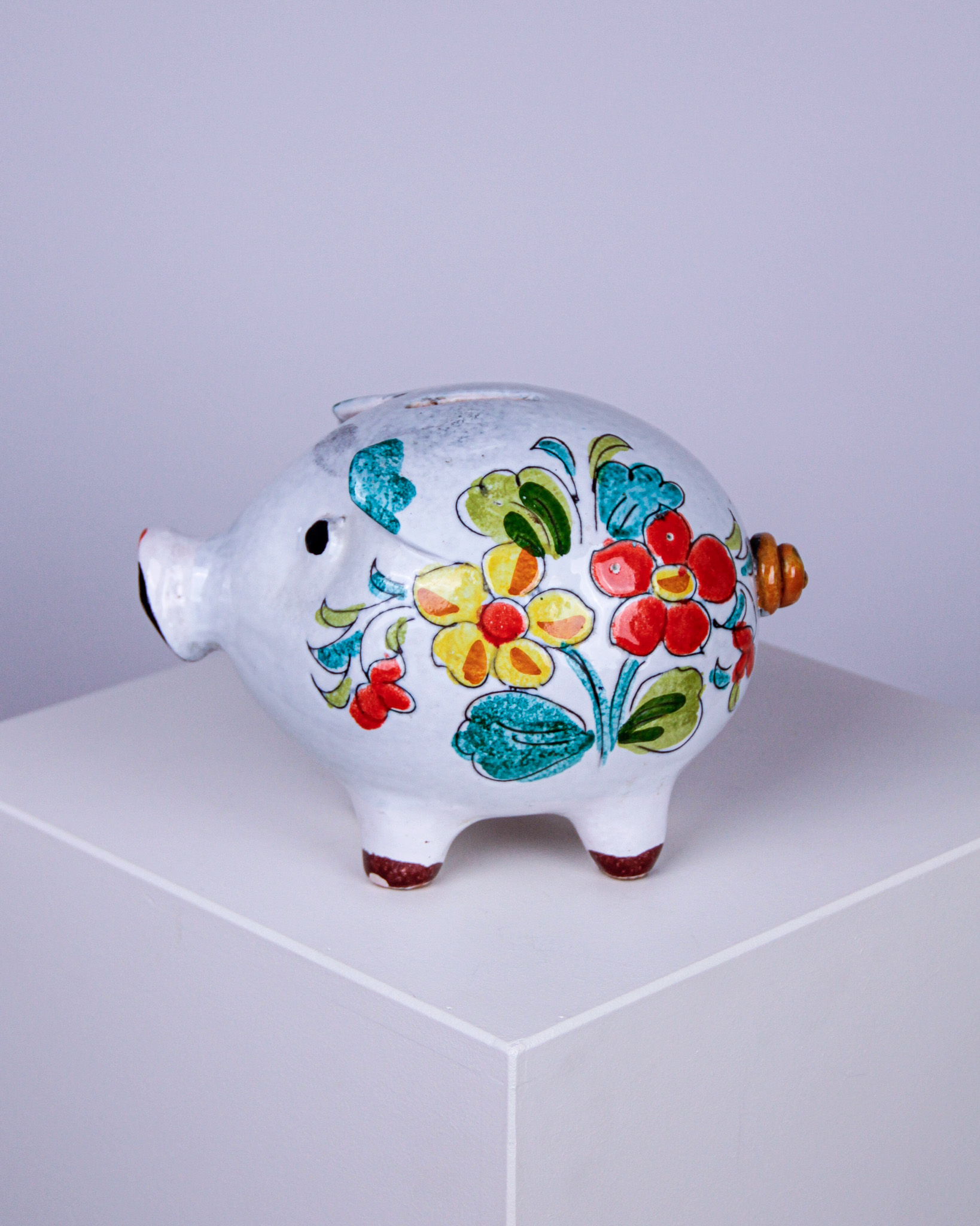 Spargris, glaserad keramik, Italien | Barnebys