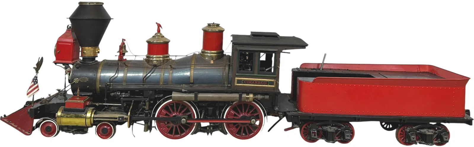 7.5 GAUGE LIVE STEAM AMERICAN 4-4-0 LOCOMOTIVE | Barnebys