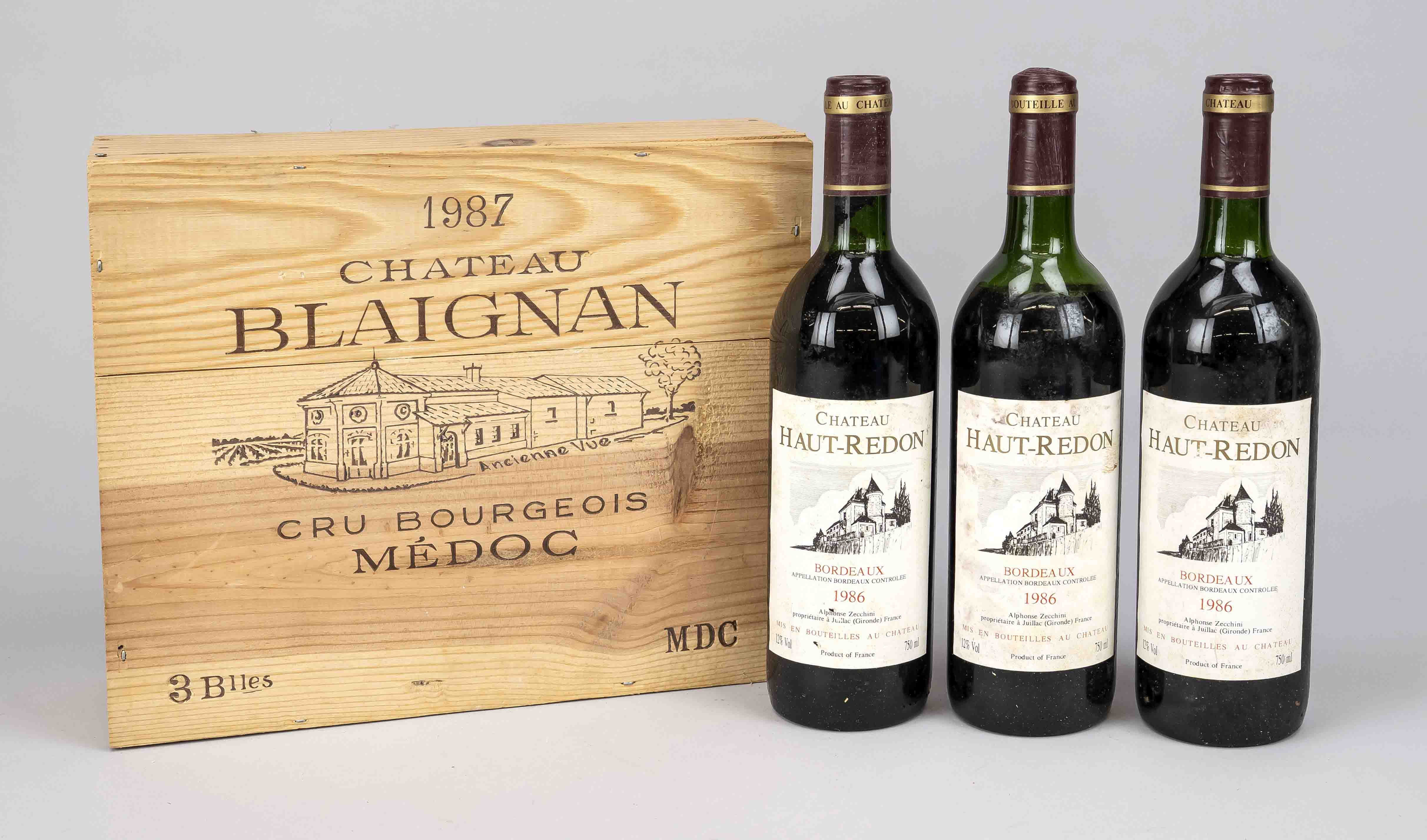 6 Flaschen Rotwein, Frankreich. 3 x | Barnebys