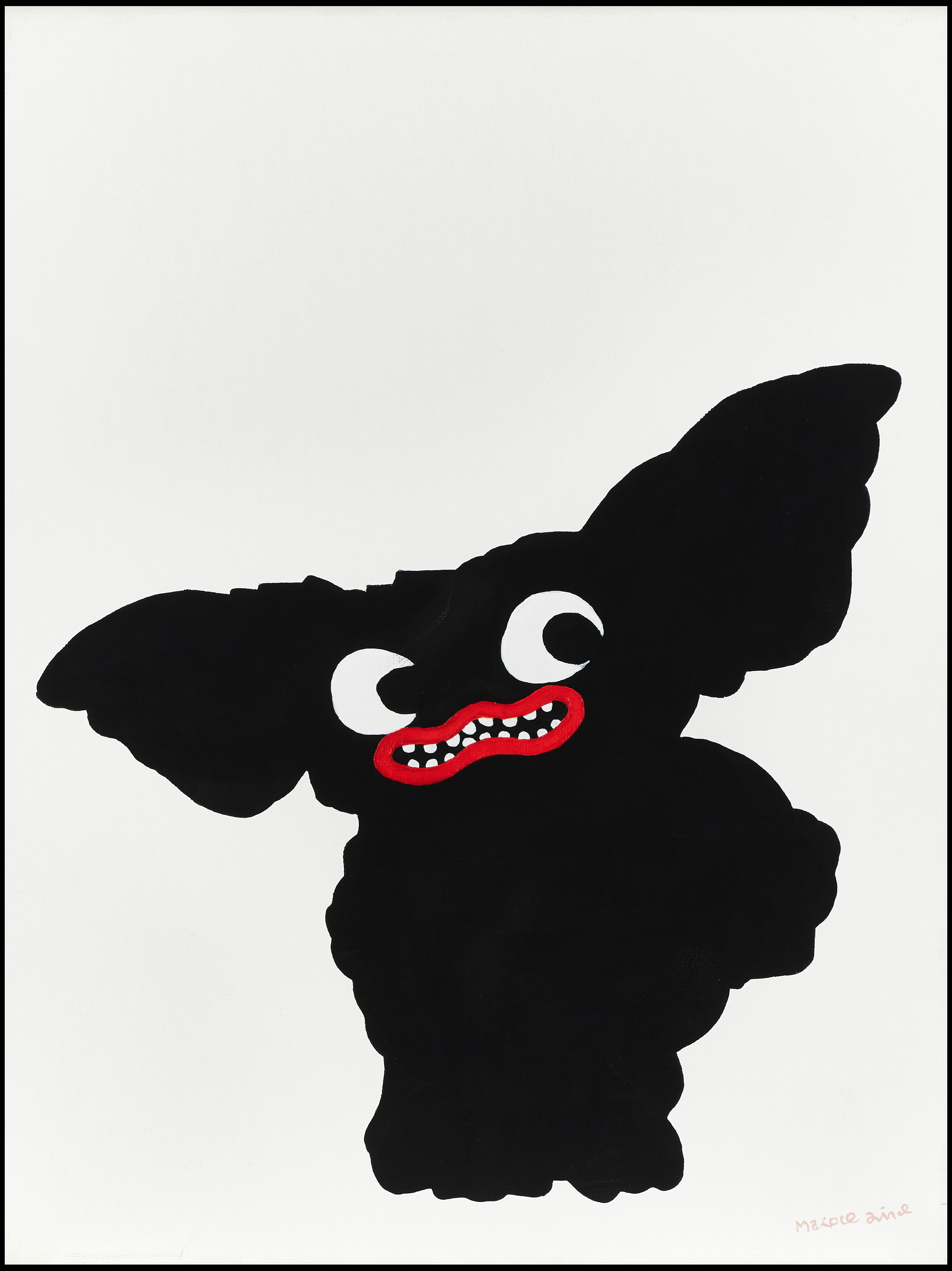 MAKODE LINDE (SVERIGE, FÖDD 1981). Gremlin, signerad Makode Linde, olja ...